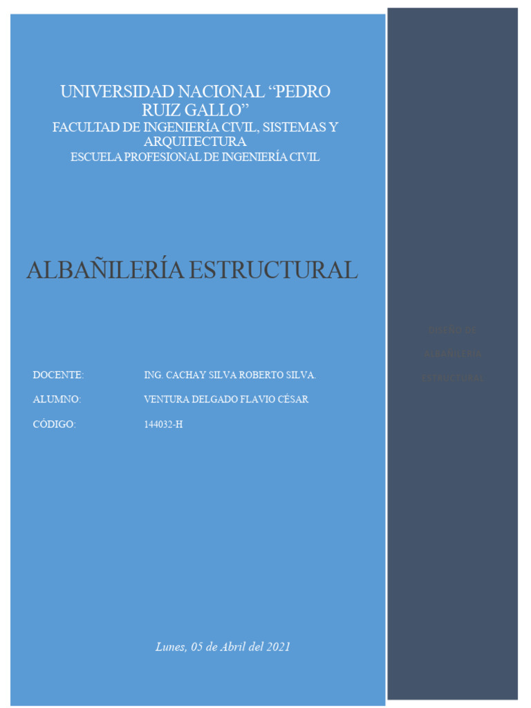 Ventura Delgado Flavio-Albañilería Estructural | PDF