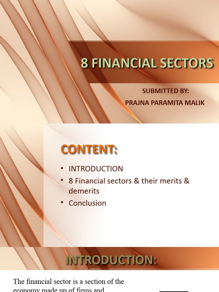 Overview of 8 Financial Sectors in India | PDF | Business | Finance ...