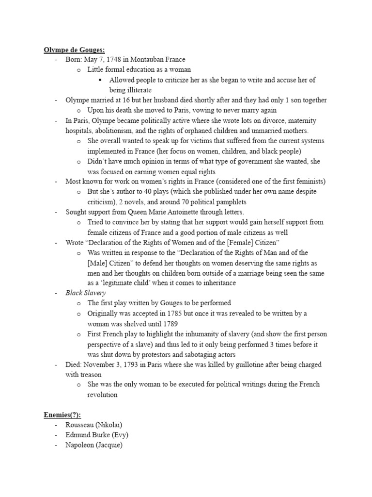 Olympe de Gouges | PDF