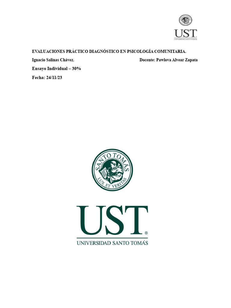 Evaluacion Individual Ignacio Salinas | PDF | Evaluación | Sicología