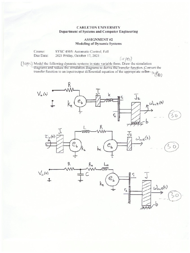 Solution of Assignment 2 With Marking Scheme SYSC 4505 | PDF