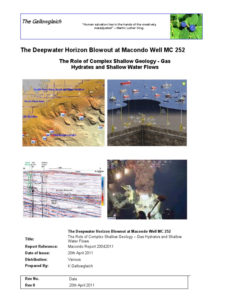 Macondo Report 20042011 | PDF | Deepwater Horizon | Blowout (Well Drilling)