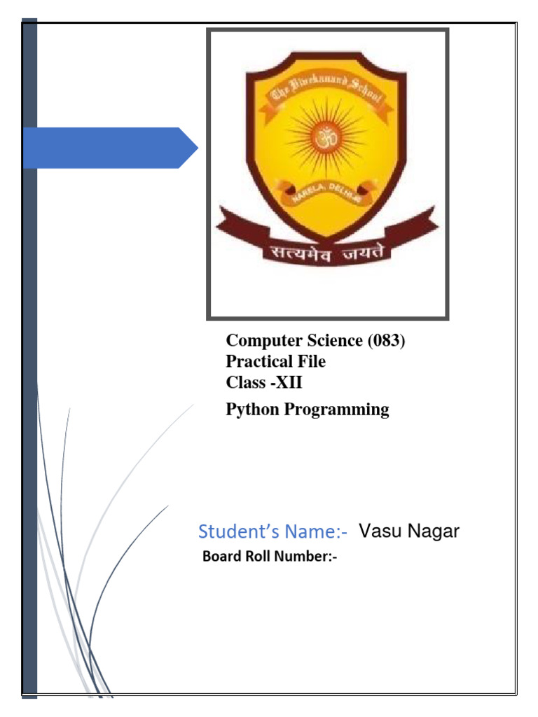 Vasu Nagar CS Report File | PDF | Table (Database) | Databases