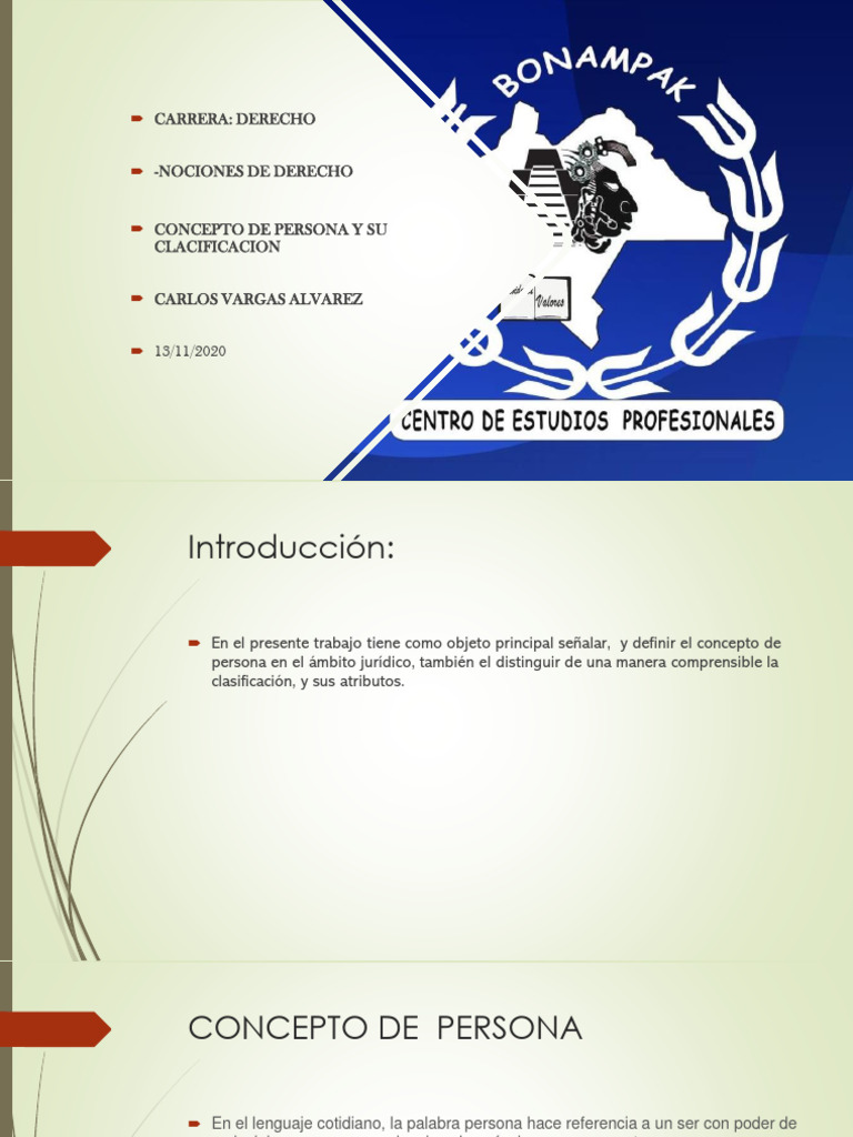 Concepto de Persona y Su Clacificacion | PDF | Justicia | Crimen y ...