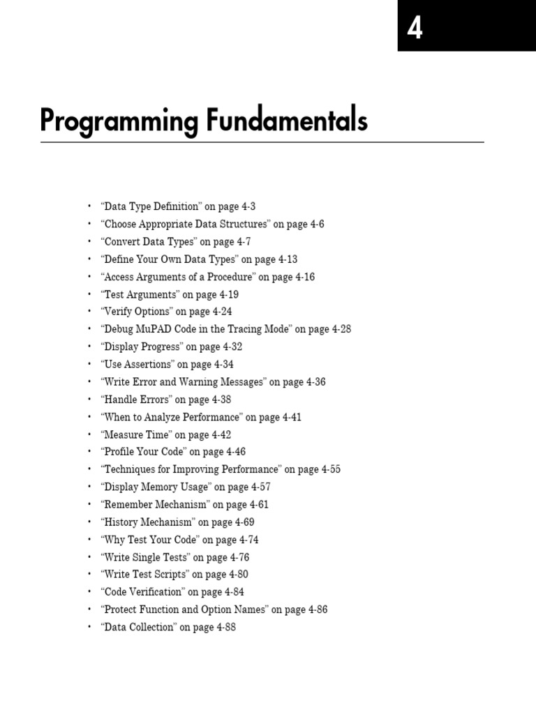 MuPAD User's Guide - Tabs - Programming | PDF | Parameter (Computer ...