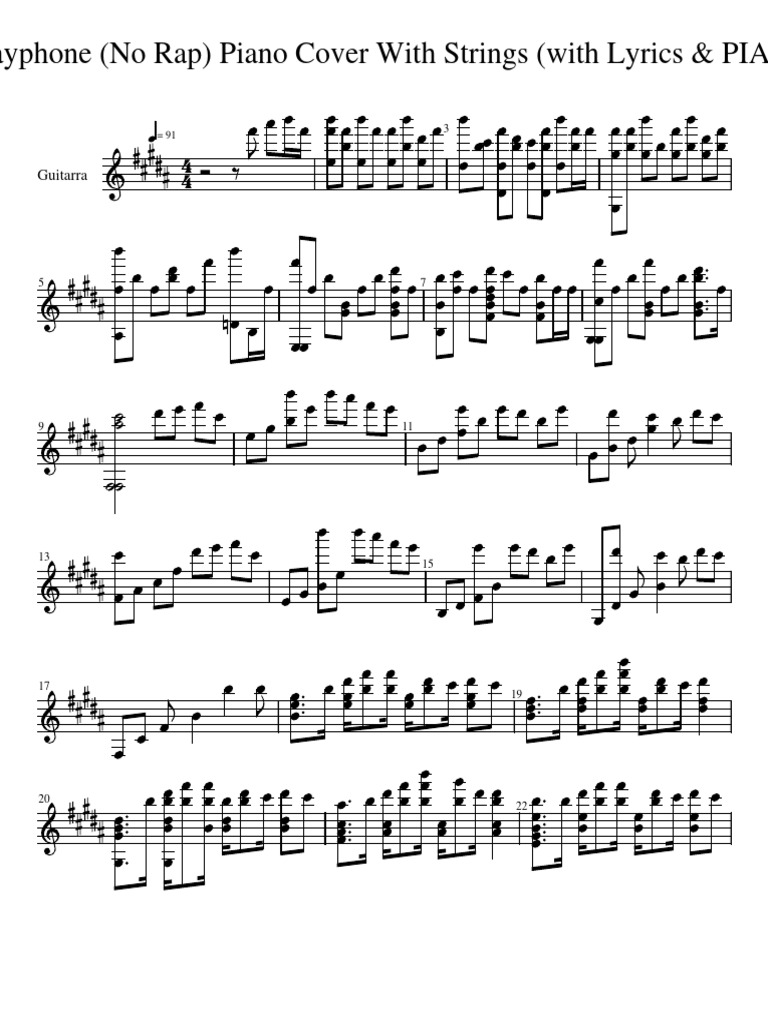 Maroon 5 - Payphone (No Rap) Piano Cover With Strings (With Lyrics ...