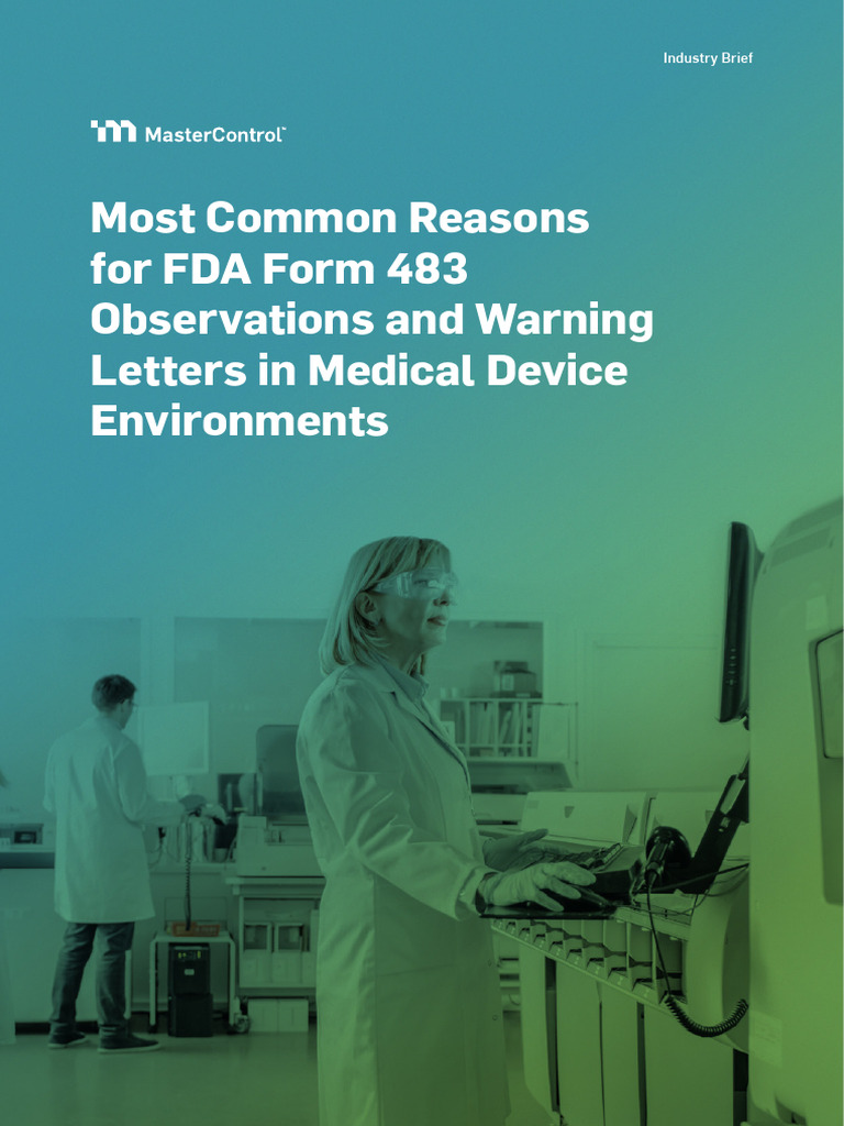 Most Common Reasons For Fda Form 483 Observations and Warning Letters ... Most Common Reasons For Fda Form 483 Observations and Warning Letters ...