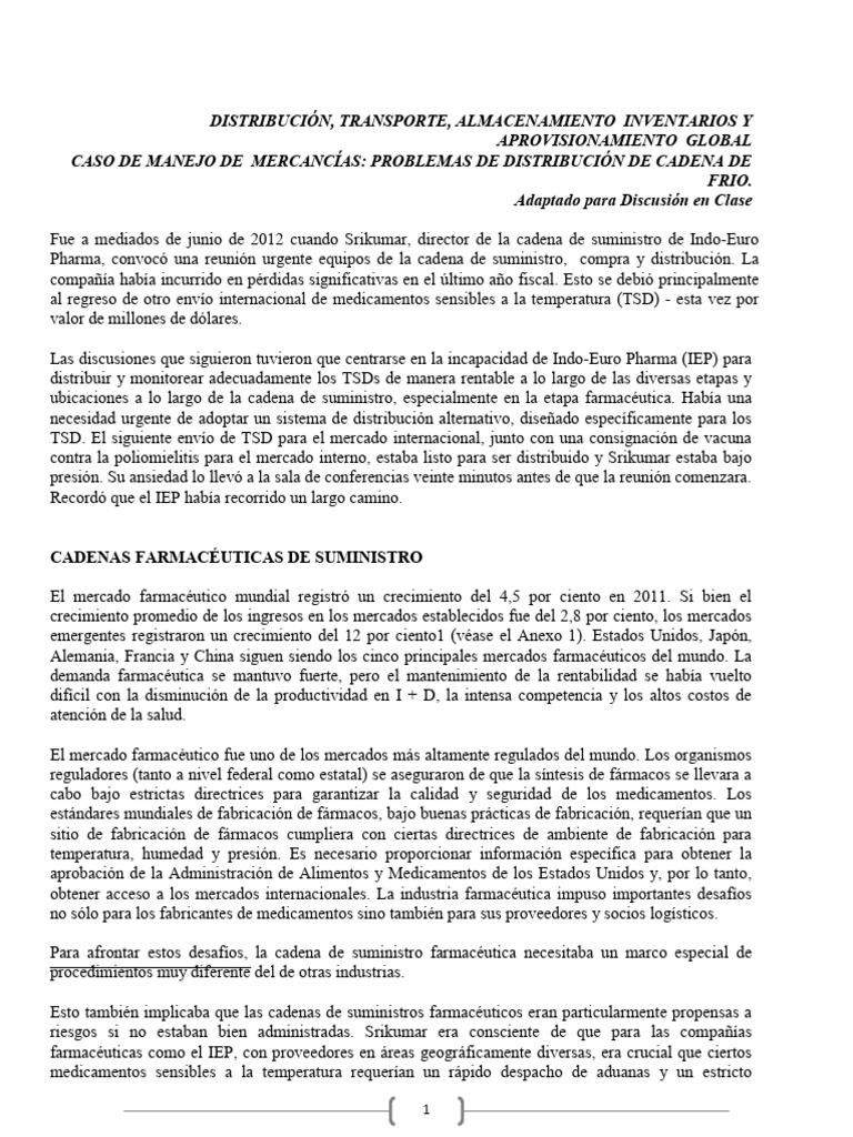 Cadena de Frio - Case | Descargar gratis PDF | Identificación de ...