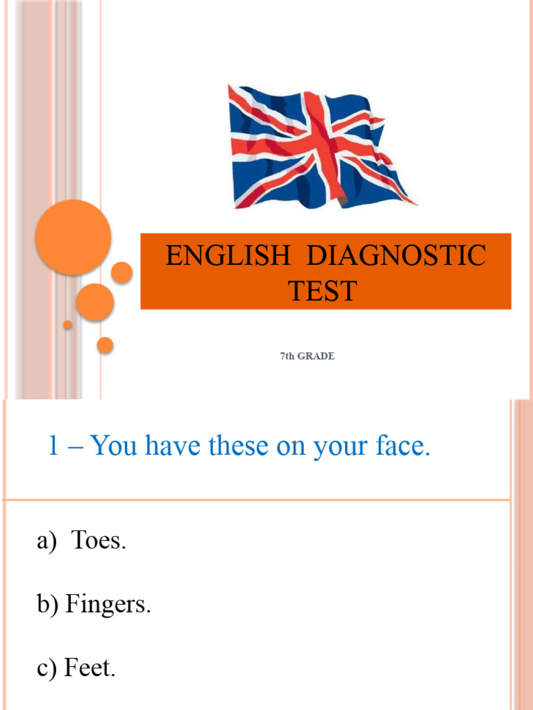English Diagnostic Test | PDF | Teaching Methods & Materials