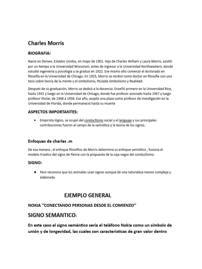 Charles Morris | PDF | Semiótica | Comunicación