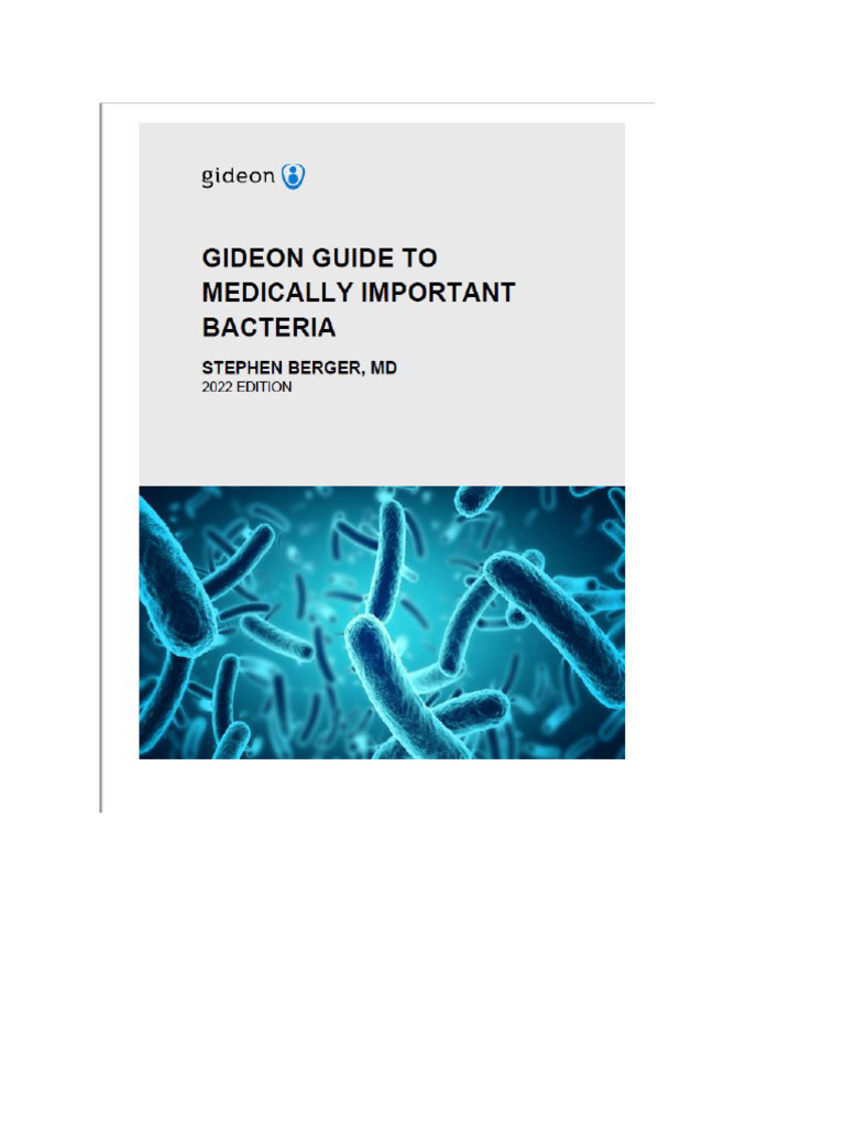 Gideon Guide To Medically Important Bacteria | PDF
