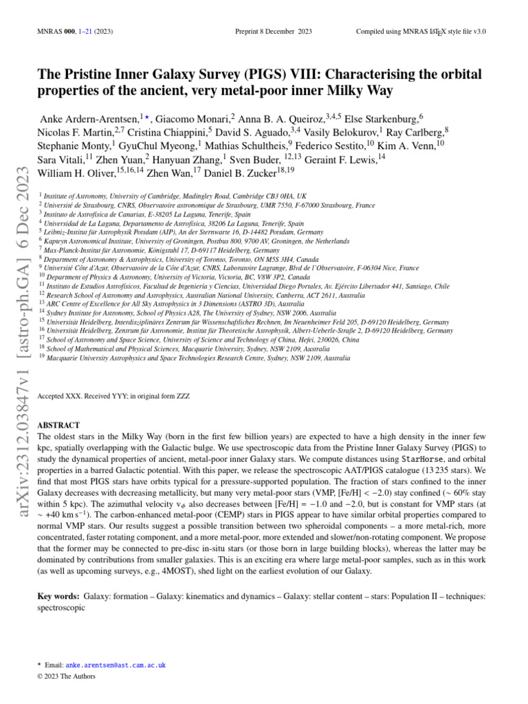 The Pristine Inner Galaxy Survey (PIGS) VIII: Characterising The Orbital Properties of The ...