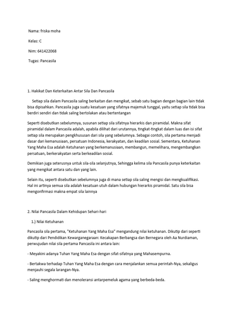 Nama_ Friska Moha (Tgs Pancasila) | PDF