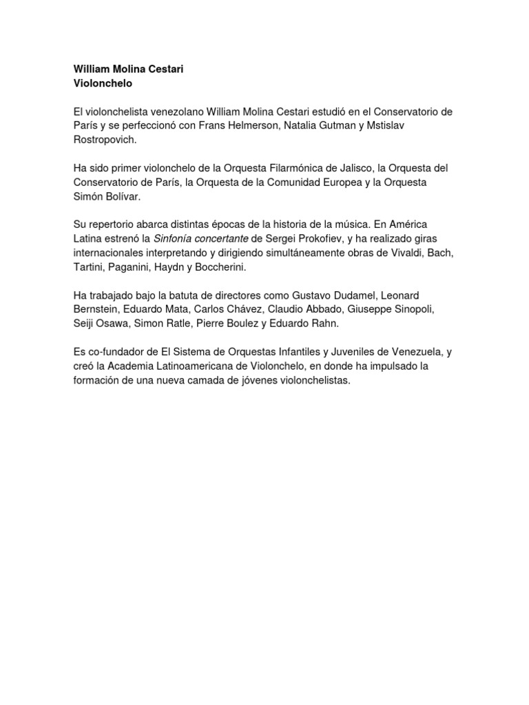 William Molina | PDF | Arte