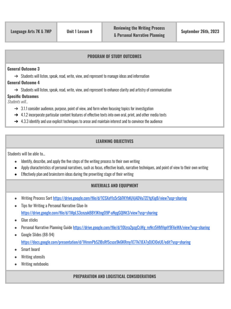 La 7 - Unit 1 - Lesson 9 - Lesson Plan | PDF | Human Communication | Communication