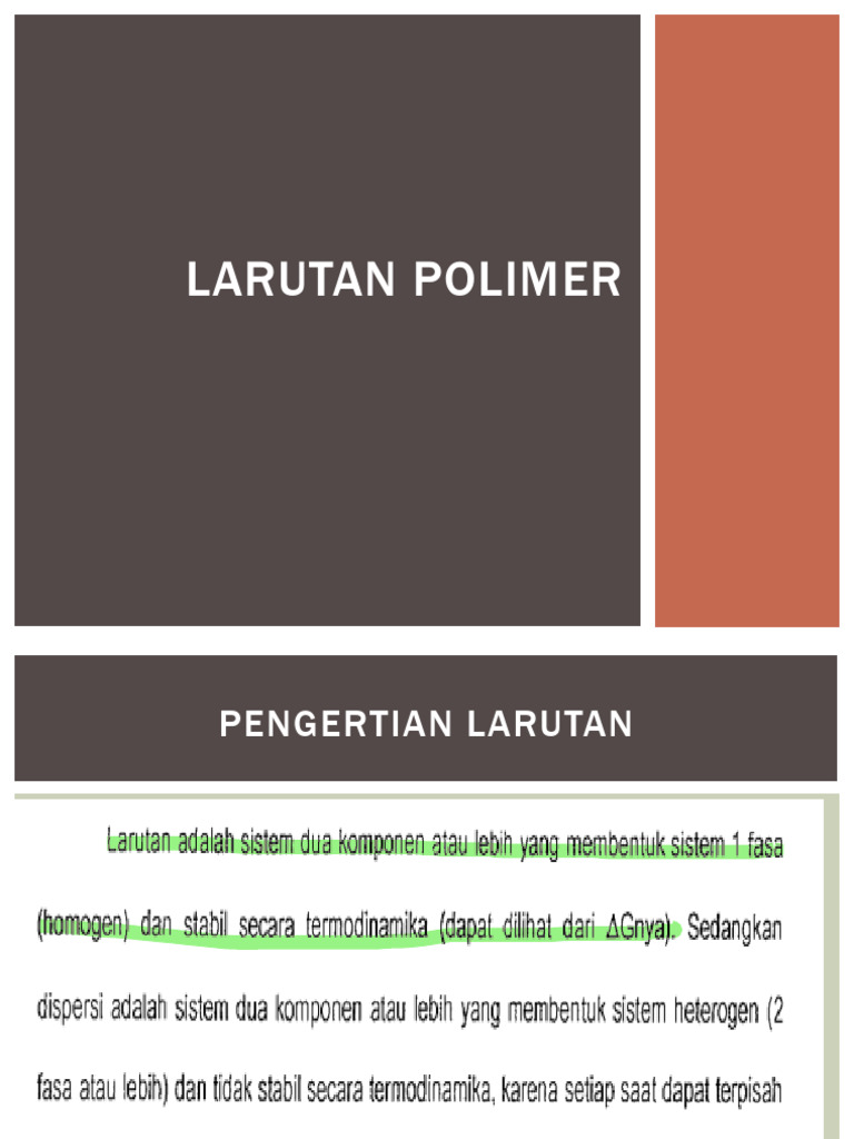 Larutan Polimer | PDF