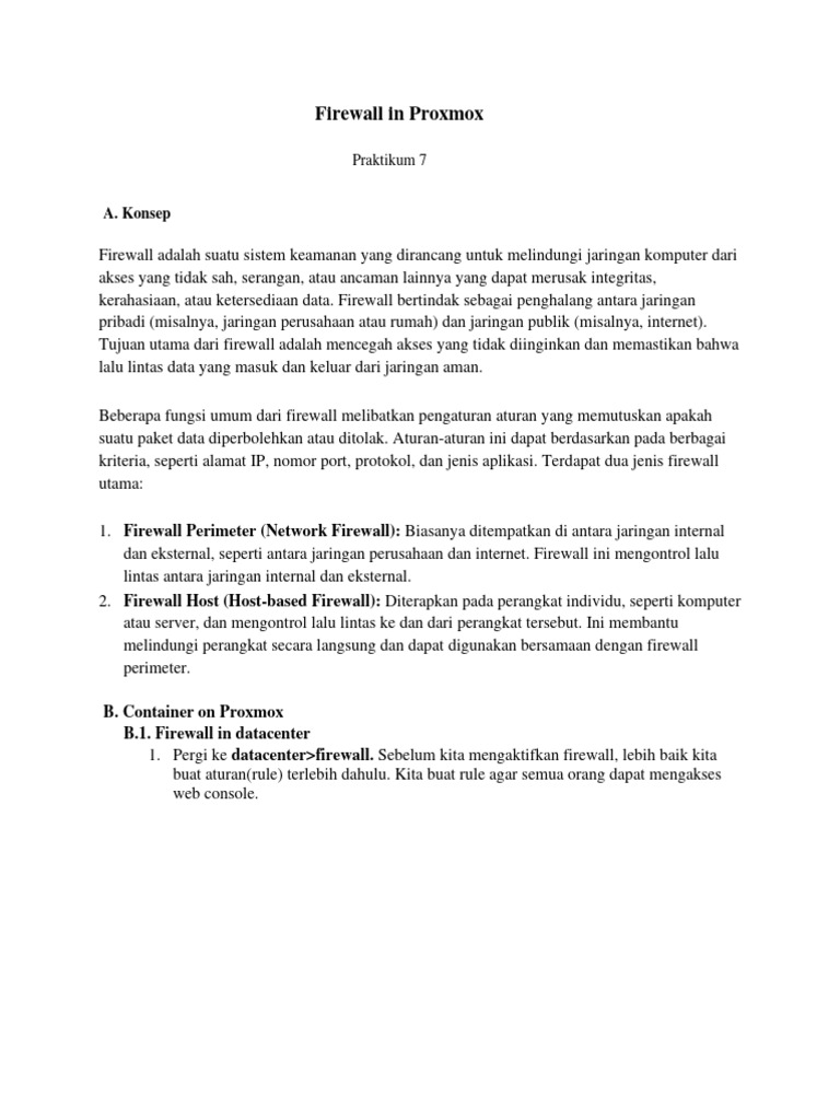 Firewall In Proxmox Pdf