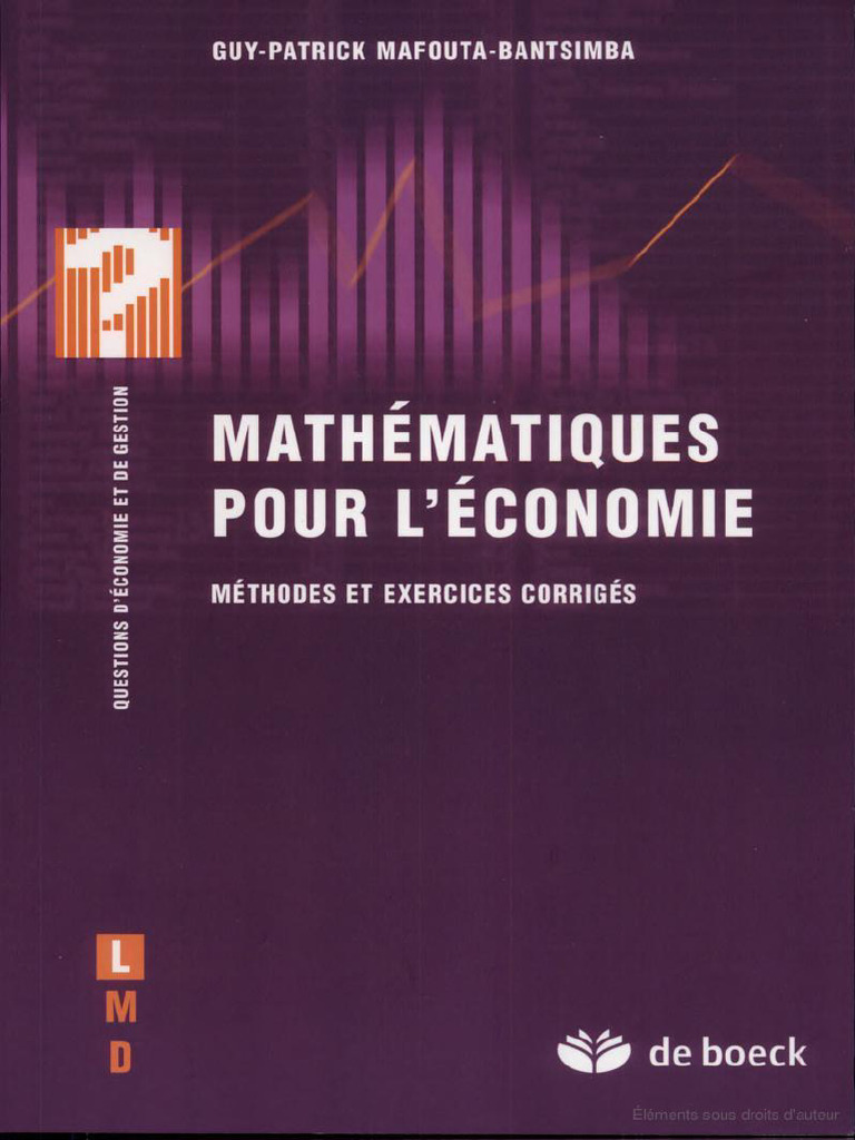 Math - Matiques Pour L' - Conomie (M - Thodes Et Corrig - S) | PDF