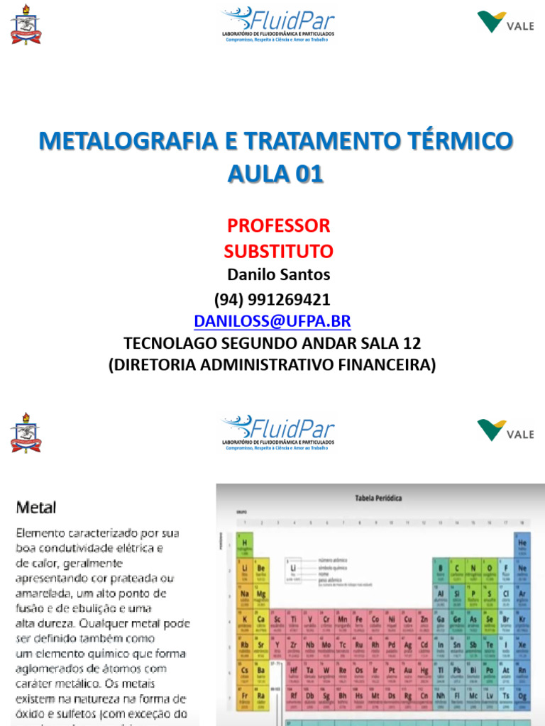 Aula 1 Metalografia e Tratamento Térmico | PDF