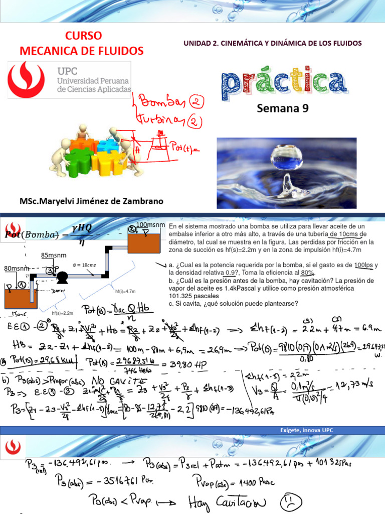 U02 - Semana 9-Practica | PDF | Bomba | Presión