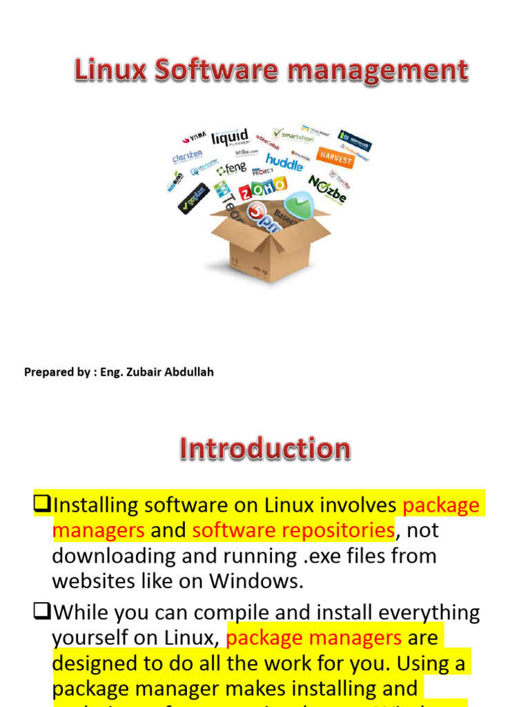 Lec 8 Unix SW Management | PDF | Linux Distribution | Linux