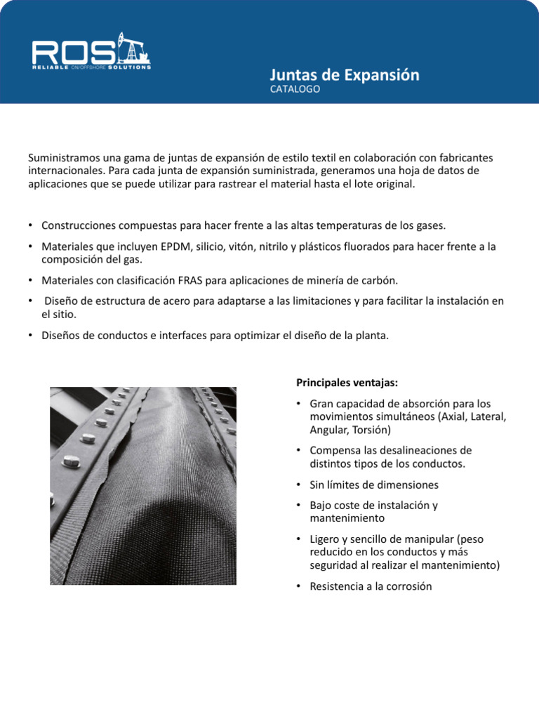 Ficha Tecnica Juntas Expansivas | PDF