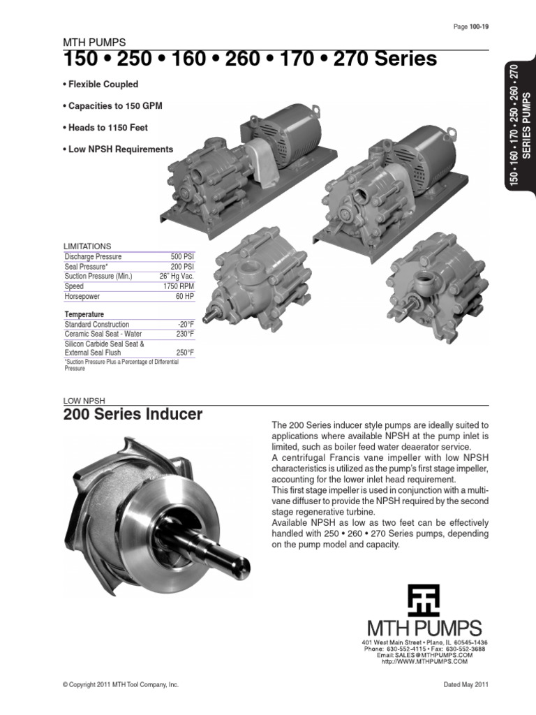 Bombas MTH Curvas | PDF | Pump | Horsepower
