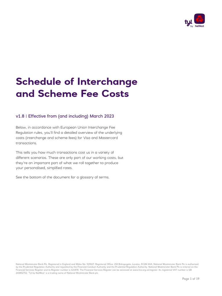 Interchange & Fee Costs Guide | PDF | Debit Card | Credit Card