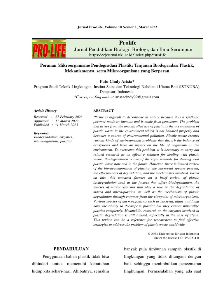 Mikroorganisme & Biodegradasi Plastik | PDF | Biodegradation | Plastic