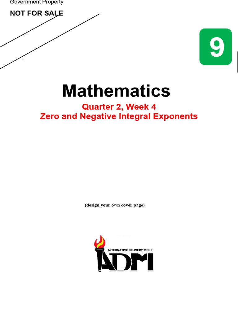 Match9 Q2 Week4 Mod2 NegativeAndZeroExponent Version2 | PDF | Exponentiation | Numbers