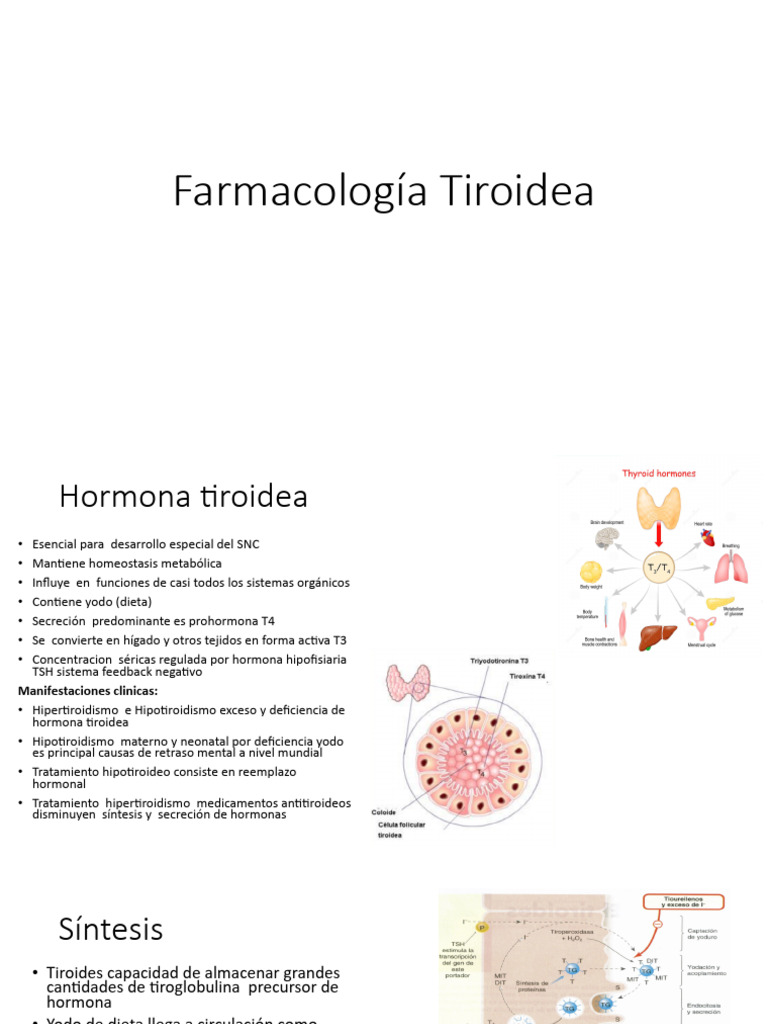 Farmacologia Tiroidea | PDF | Hormona estimulante de la tiroides | Tiroides