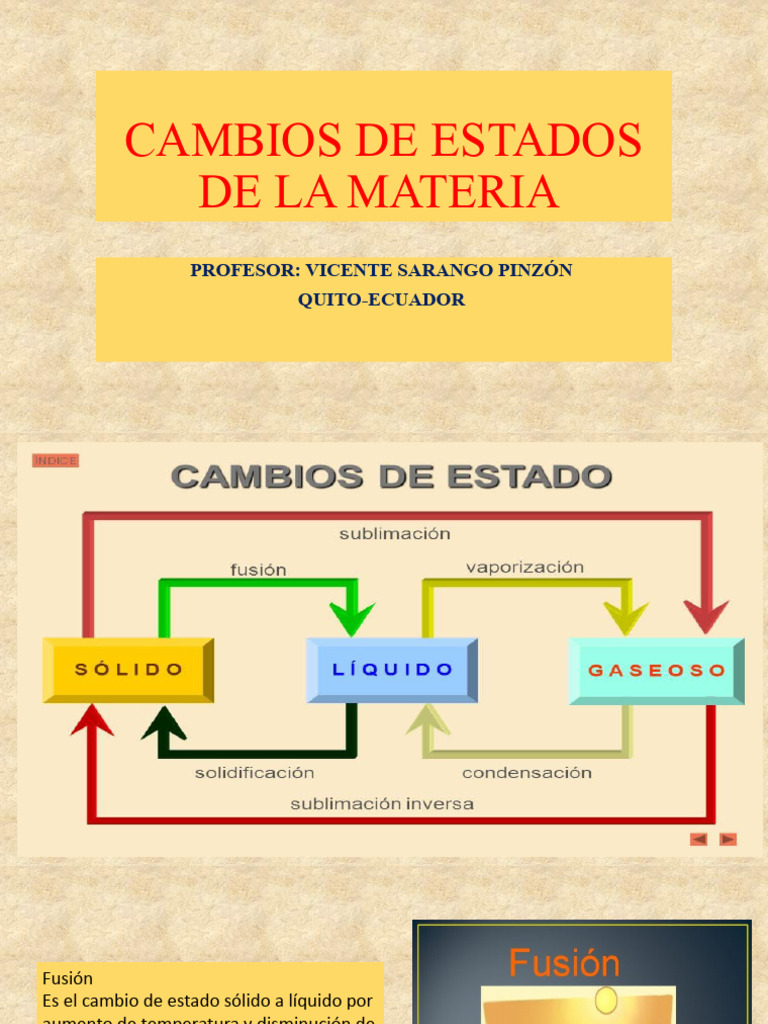 Cambios de Estados de La Materia | Descargar gratis PDF | Condensación ...