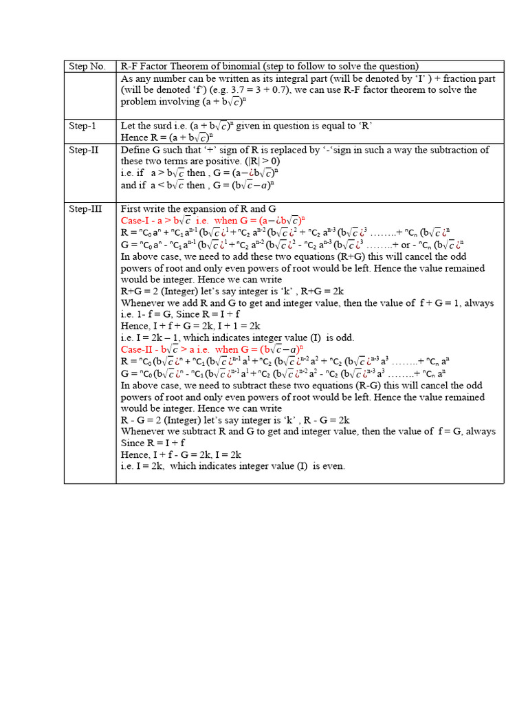 critical points binomial theorem | PDF