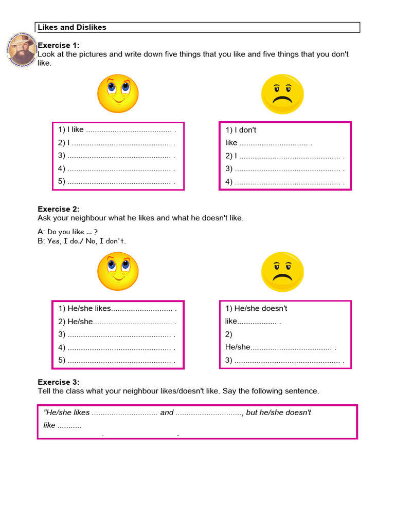 Likes-And-Dislikes - EXERCISES | PDF