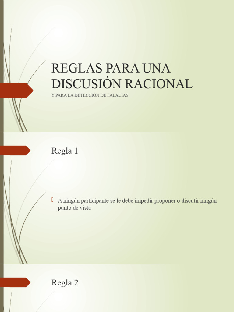 Reglas para Una Discusión Racional | PDF | Derecho