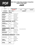 Dance Score Sheet | PDF