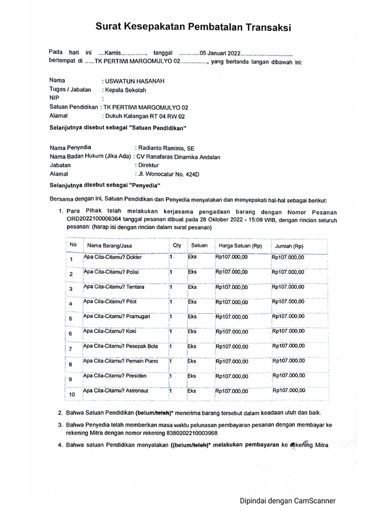 CONTOH SKPT Yang Benar Dan Lengkap | PDF