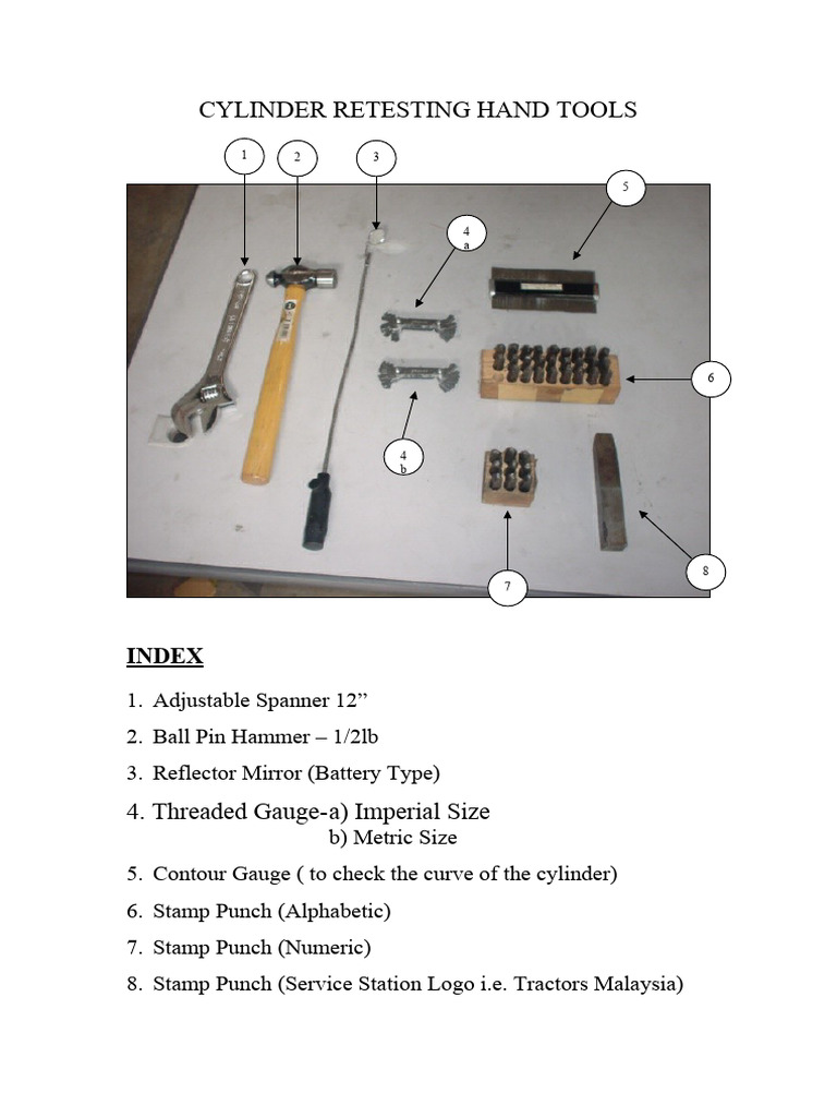 Cylinder Re-Testing Tools | PDF