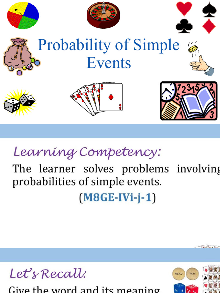Understanding Simple Event Probability | PDF | Odds | Probability