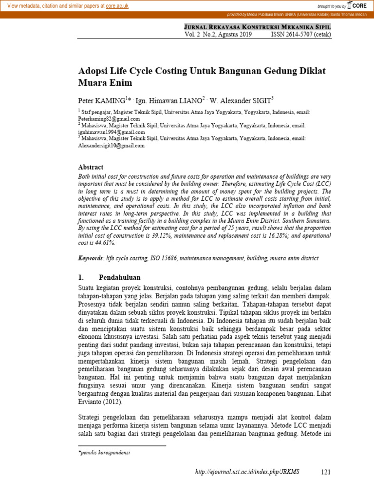 Jurnal LCC | PDF | Door | Building Engineering