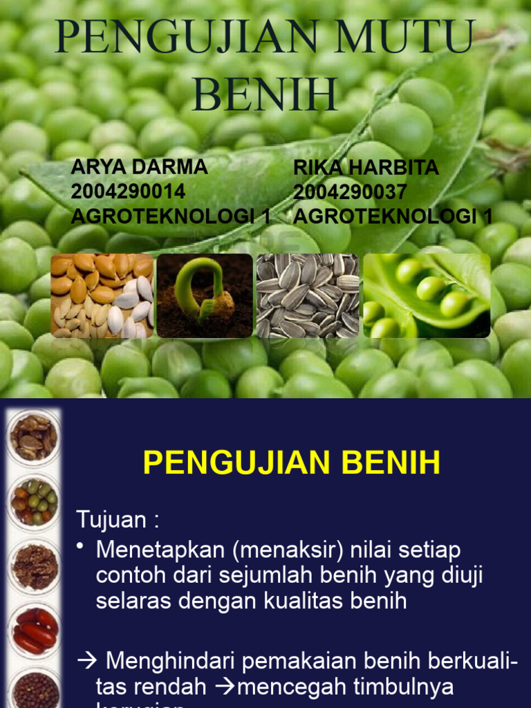 Analisis Mutu Benih | PDF