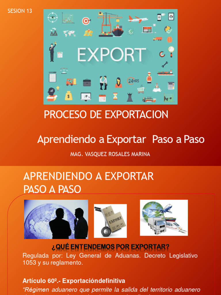 Proceso de Exportacion Aprendiendo A Exportar Paso A Paso: Sesion 13 | Descargar gratis PDF ...