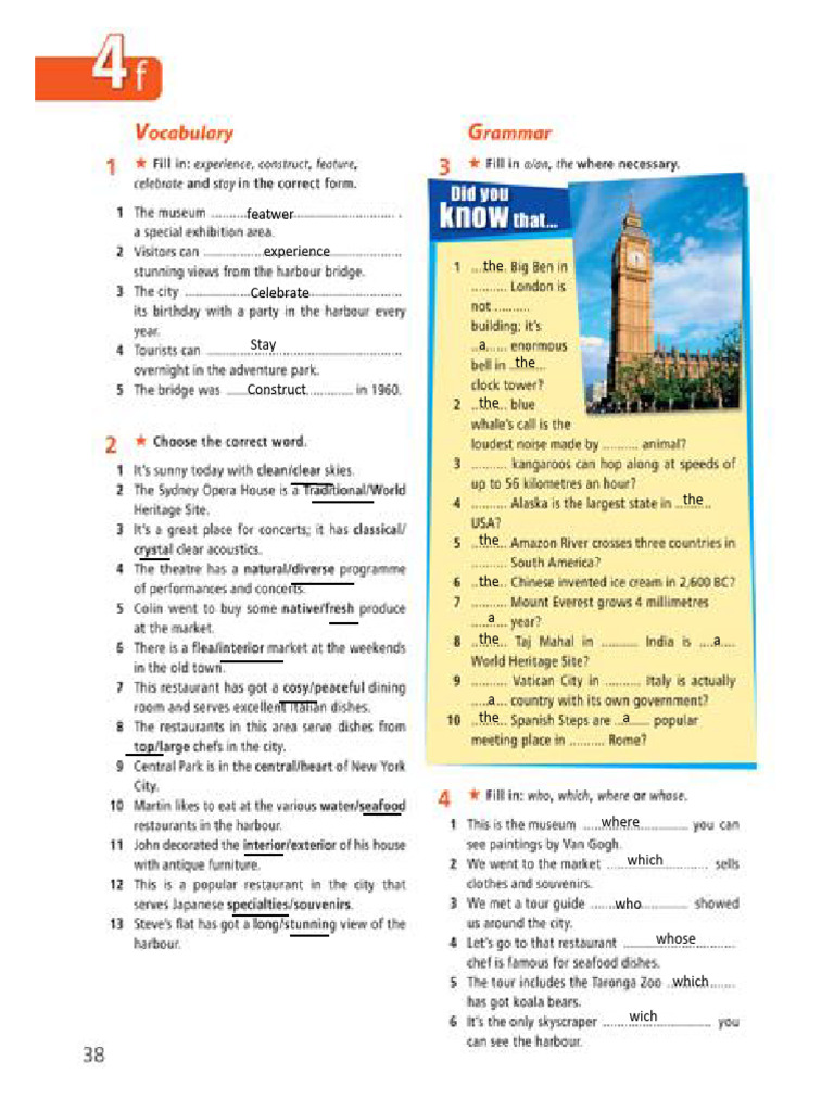 Task # 27. Workbook 4f | PDF