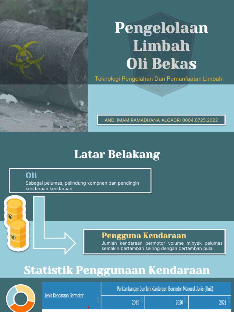Pengolahan Limbah B3 (Oli Bekas) | PDF