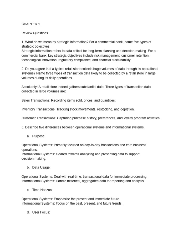 FDW Review and Chapter Questions | PDF | Data Warehouse | Business Intelligence