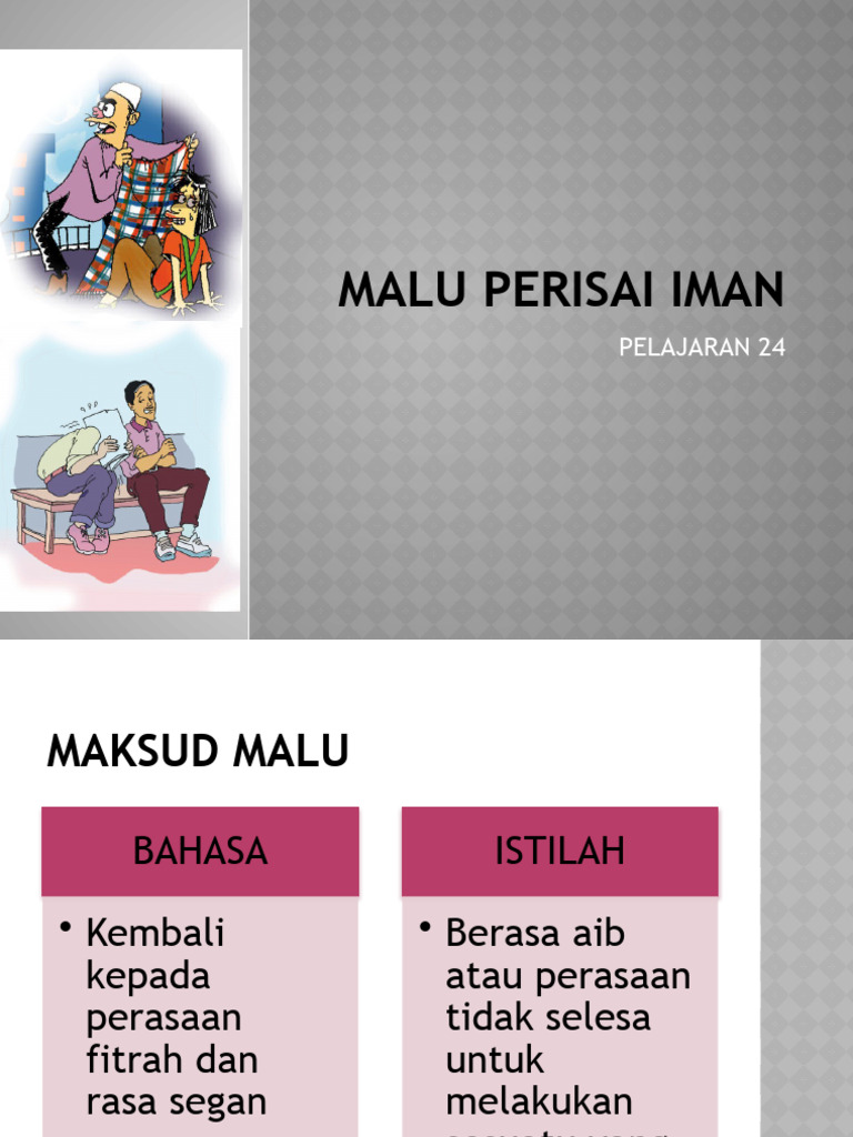 f2 Pel.24 Malu Sifat Iman | PDF