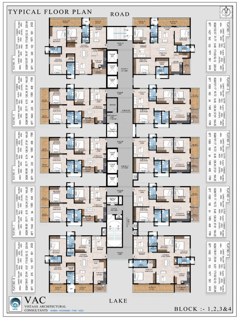 MVV Lake Breeze - Block - 1,2,3,4 Plan Presentation (06-10-2023) | PDF