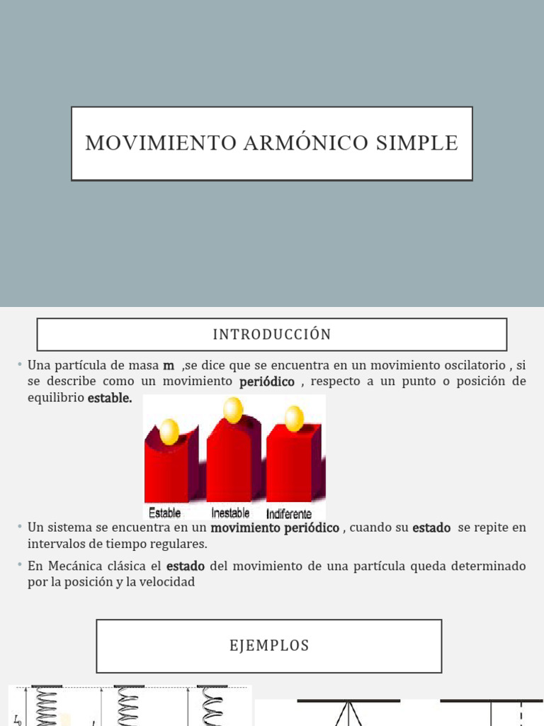 Movimiento armonico simple | PDF | Frecuencia | Oscilación