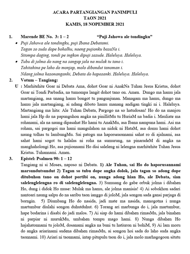 Acara Tangiang Panimpuli 2021 | PDF | Kajian Bahasa Asing