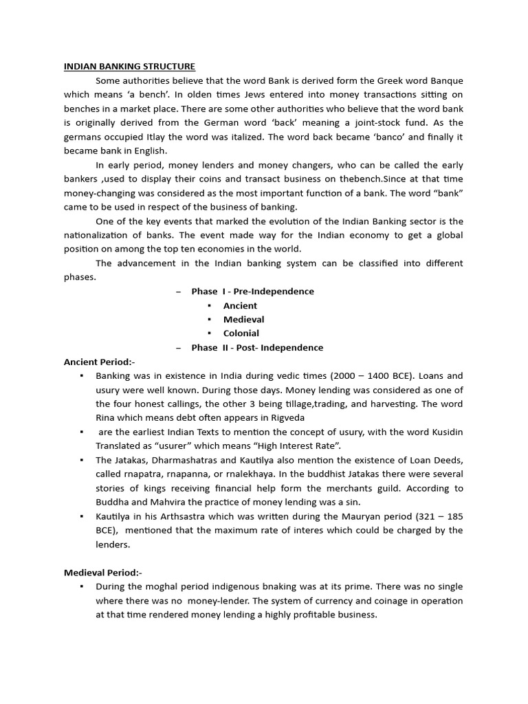 Indian Banking Structure | PDF Indian Banking Structure | PDF
